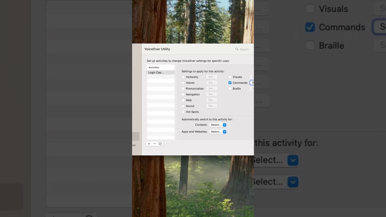 Have Custom VoiceOver Settings For Specific Apps With Activities Tutorial For Blind mac OS Users ...